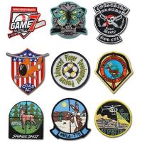 China Custom Merrowed Velcro Embroidered Patches 100% Embroidery for Hats Hunting Events Up to 12 Inches for sale