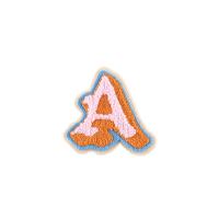 China Custom 26 Letter Embroidered Patches Applique Sew On Backing OEM ODM 12 Colors for sale