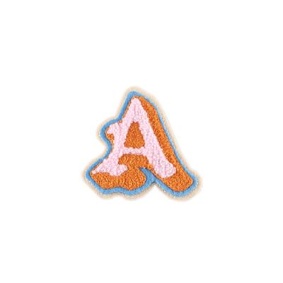 China Custom 26 Letter Embroidered Patches Applique Sew On Backing OEM ODM 12 Colors for sale