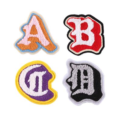 China Custom 3D Iron On Patches 26 Letters Set Embroidery Applique for Jackets for sale