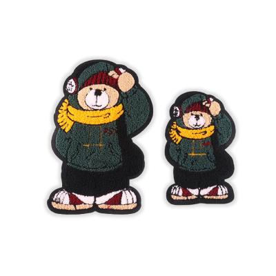 China Sweater Chenille Patch Embroidery , Ironing Sew On Patches For Clothes for sale