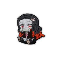 China Custom Anime Embroidered Iron On Patches 12 Colors Twill Adhesive for Hats Clothing Decoration for sale