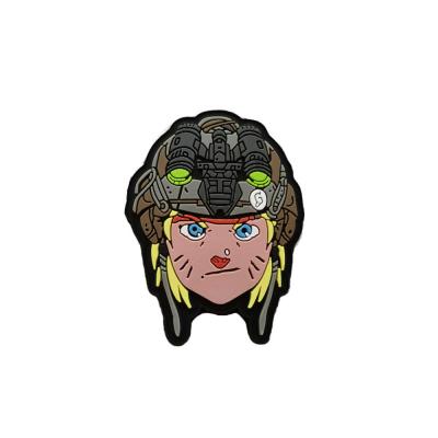 China Custom 3D PVC Badge Patch with Velcro Backing 9cm Size for Tactical Morale for sale