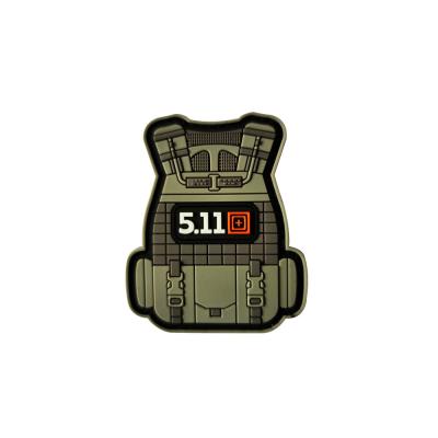 China Custom 3D PVC Rubber Morale Patch with Hook and Loop Backing for Tactical Gear Bags Hats for sale