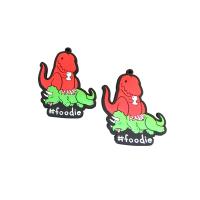 China Custom PVC Patch Hook and Loop 3D Silicone Badge for Clothes Armband 12 Colors for sale