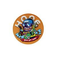 China Custom PVC Patch Hook and Loop 3D Silicone Badge for Clothes Armband 12 Colors for sale