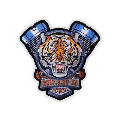 China Custom Chenille Sew On Biker Patches Embroidered Motorcycle Patches for Leather Jacket 100 Pieces Minimum for sale