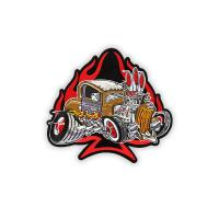 China Custom Chenille Sew On Biker Patches Embroidered Motorcycle Patches for Leather Jacket 100 Pieces Minimum for sale