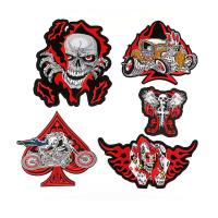 China Custom Chenille Sew On Biker Patches Embroidered Motorcycle Patches for Leather Jacket 100 Pieces Minimum for sale