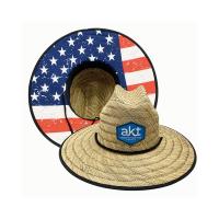 China Custom 12cm Brim Woven Sun Hat for Outdoor Surfing Lifeguard Straw Hats for sale