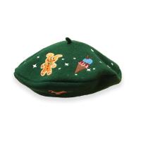 China Custom Embroidery Beret Hat 100% Wool Winter Cap 56-58cm Multi Color for Women for sale