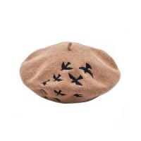 China Polyester Wool Beret Cap Hat Solid Color​ For Women Halloween for sale