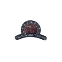 China Twill Iron On Custom Logo Embroidered Patches Heat Cut Border for sale