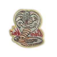 China Hook And Loop Embroidered Hat Patches Heat Cut Border OEM ODM for sale