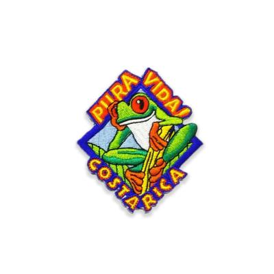 China Decorative Sticker Clothing Embroidered Patches Iron On Hook And Loop Patches for sale