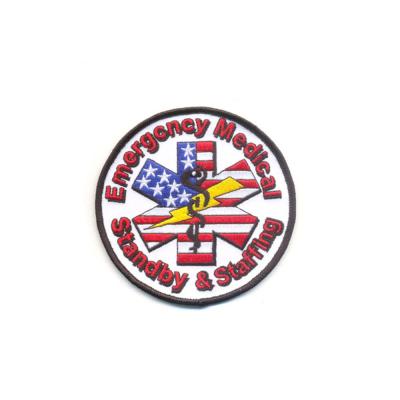 China Custom School Twill Embroidery Patches Iron On Sew On Logo Shape 30% 100% Embroidered for sale