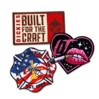 China Custom Iron On Embroidery Patches Felt Fabric for Cap Jacket Jeans 100% Embroidered Area for sale