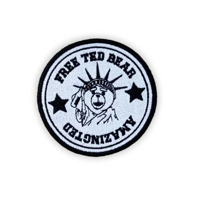 China Custom Embroidered Logo Patches for Clothing Jeans Military Bags 100% Embroidery for sale