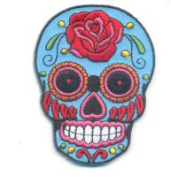 China Custom Embroidered Skull Patches Iron On Sew On for Jackets Hats 100pcs MOQ for sale