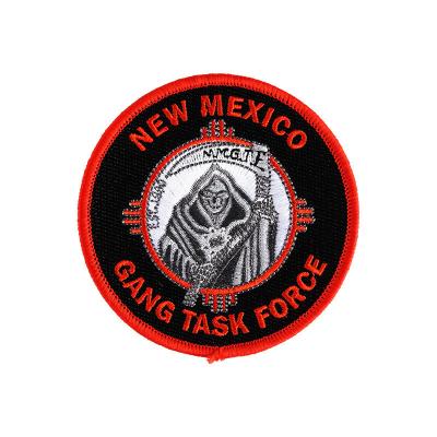 China Custom Twill Felt Embroidered Patches Iron On Sew On for Caps 100pcs MOQ for sale