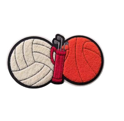 China Custom Chenille Patches Iron On Heat Press Embroidery Letters for Hoodies 100pcs MOQ for sale