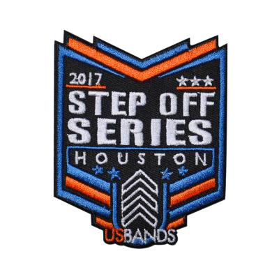 China Custom Logo Iron On Embroidered Badges 3D Puff Embroidery Patches for Clothing 100pcs MOQ for sale