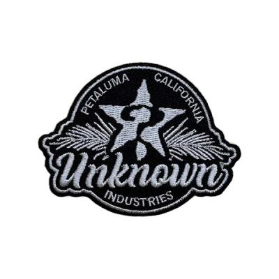 China Metallic Thread Embroidered Iron On Patches Sew On Wonderful For Baseball Cap for sale