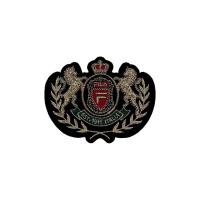 China Silver Gold Metallic Thread Small Crown Embroidered Iron On Patches For Clothes for sale