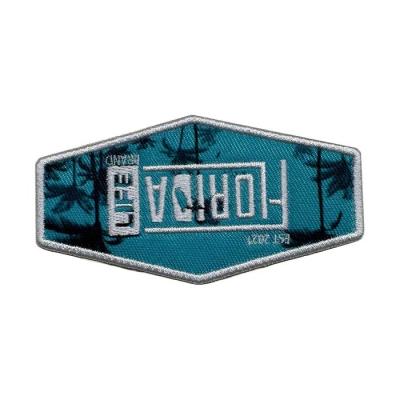 China Straw Hat Embroidered Printing Iron On Sublimation Patches Sew On for sale