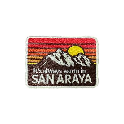 China Rainbow Clorful Embroidered Iron On Patches Decorative Bagdes For Jacket for sale
