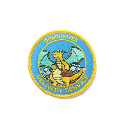 China Decorative Iron On Embroidered Patches Self Adhesive Fabric Badges for sale