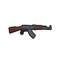 China Custom Gun Shape Iron On Embroidered Patches Heat Sealed Decorative 100pcs MOQ for sale