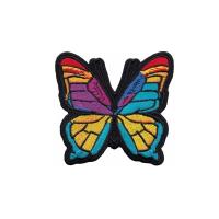 China Custom Butterfly Embroidered Patches Chenille Woven Iron On Sew On 100pcs MOQ Clothing Hat Bag for sale