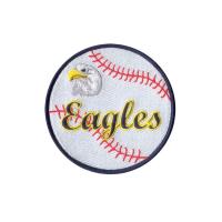 China Custom Embroidered Iron On Patches 100pcs MOQ Sport Football Styles for Shirt Hat for sale