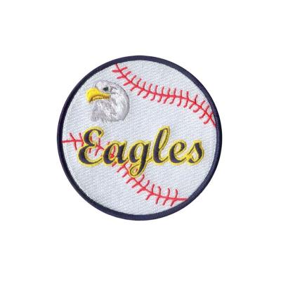 China Custom Embroidered Iron On Patches 100pcs MOQ Sport Football Styles for Shirt Hat for sale