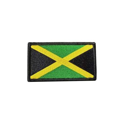 China Custom Embroidered Jamaica Flag Military Rank Patches for Uniform 50pcs MOQ for sale