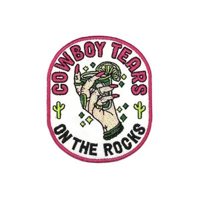 China Custom Embroidered Patches 50pcs MOQ Iron On Twill Felt Cotton Velvet Satin for sale