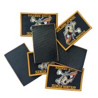 China Custom 3D Merrowed Embroidered Sports Patches for Garments Bedding Tablecloths 12 Colors for sale