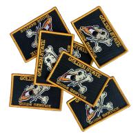 China Custom 3D Merrowed Embroidered Sports Patches for Garments Bedding Tablecloths 12 Colors for sale
