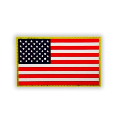 China Custom PVC National Flag Patch Silicone Morale Badge for Bag Armband 2D 3D for sale