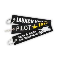 China Bag Racing Match Embroidered Key Chain Cotton Polyester Material for sale