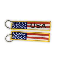 China Bag Racing Match Embroidered Key Chain Cotton Polyester Material for sale