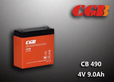 China 1.12KG Sealed Lead Acid Battery 4V 9Ah CB490 Series ABS Plastic V0 Battery for sale