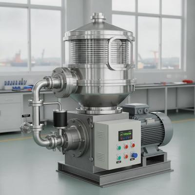 China Marine Lubricating Oil Purification Disc Stack Centrifuge Separator with Hydraulic Coupling Drive for Continuous 24/7 Operation and Duplex Stainless Steel Bowl for sale