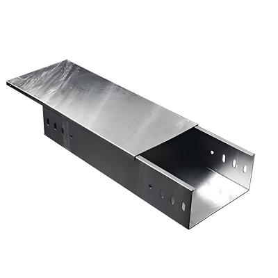 China Customizable Height Slotted Cable Tray 3m with Silver Finish and Fire Resistance for sale