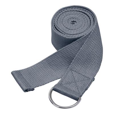 China Yoga Stretch Band 180x3.8cm Adjustable Pilates Strap with D Buckle Anti Slip Exercise Belt for sale