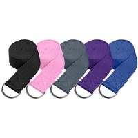 China Yoga Tension Band Stretching Strap 180x3.8cm with Adjustable D-Ring Buckle No Elastic for sale