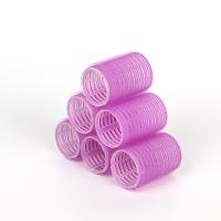 China DANSKY DIY Salon Hair Roller Set 30-90mm Heatless Plastic Nylon Hair Rollers with Hot Temperature Clips for sale