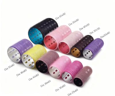 China Dansky Custom Aluminum Hook and Loop Hair Rollers 30-60mm for Hot Styling Curlers for sale