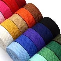 China Dansky Custom Polyester Cotton Webbing Straps 12mm to 40mm Sustainable Plain Multi-Color Knitted Tape for Bags for sale